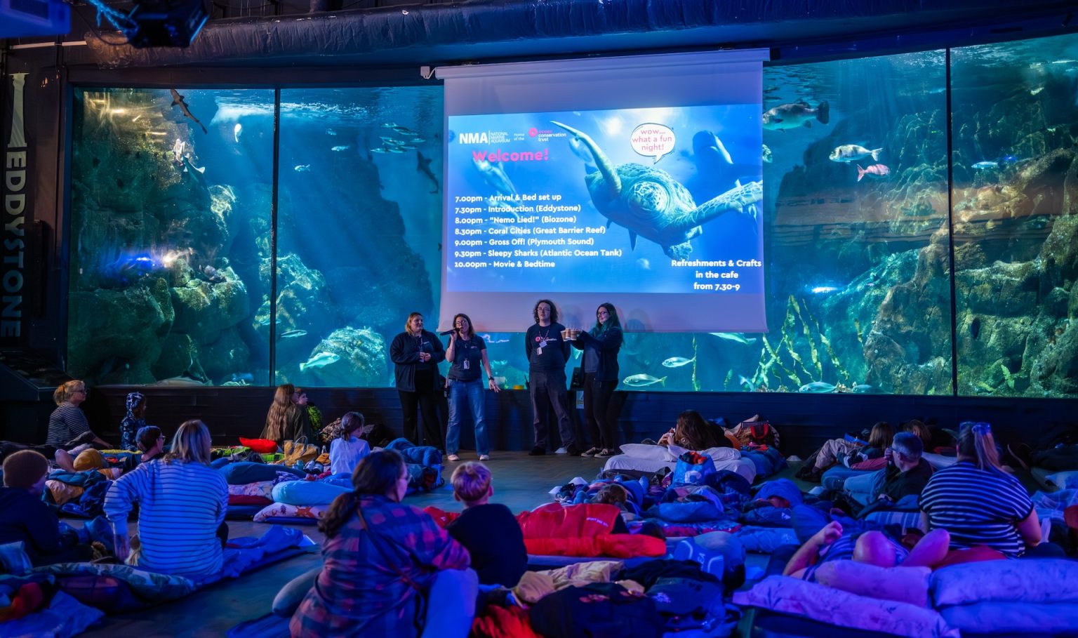 Sleeping with Sharks at The Aquarium - National Marine Aquarium